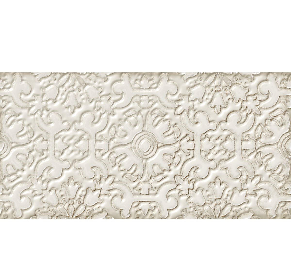 Kakel Tangier Decor Ivory Blank 12x24 - Tiles R Us