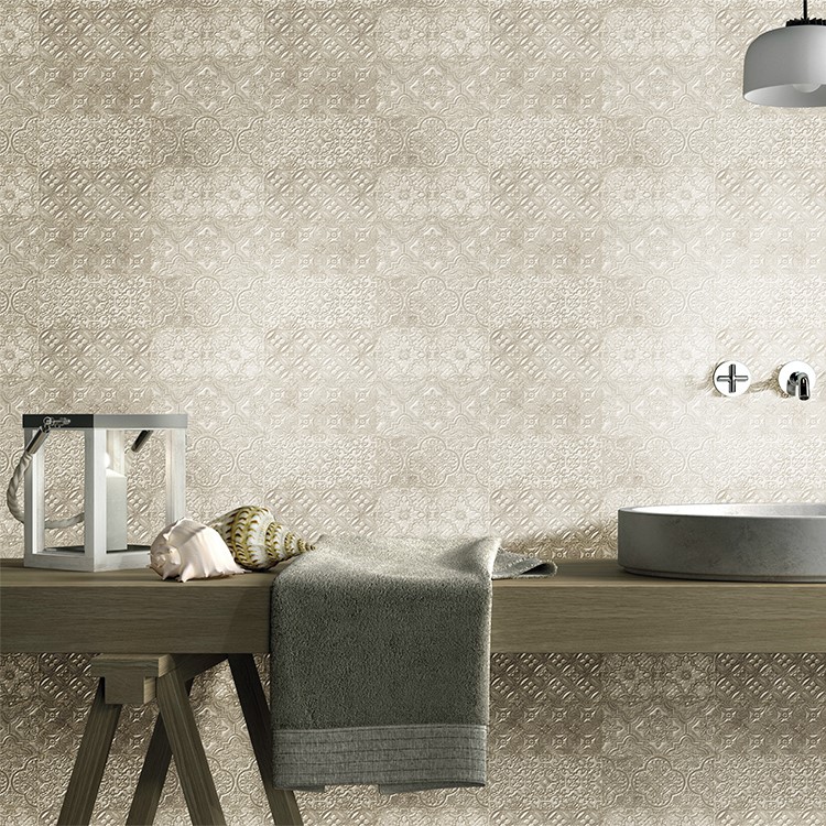 Kakel Tangier Decor Ivory Blank 12x24 - Tiles R Us